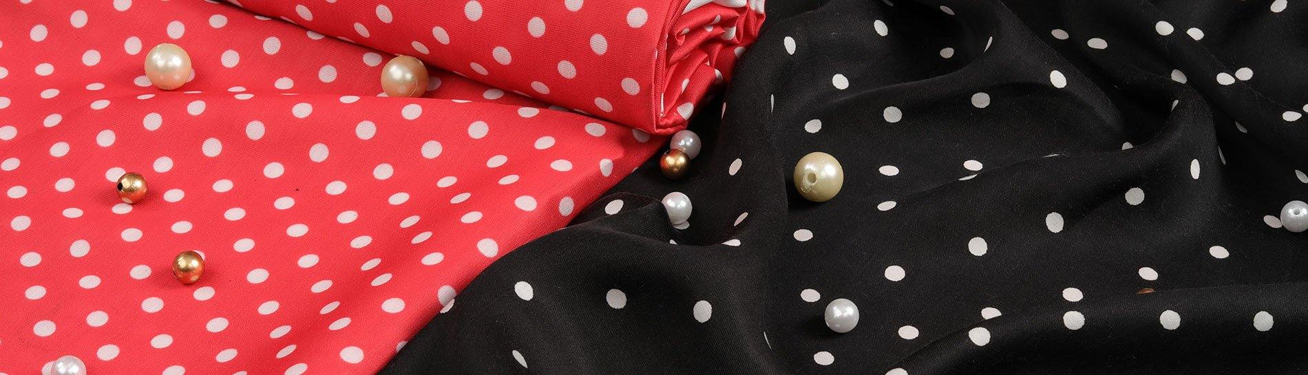 Polka Dots Print Fabric - Buy Polka Dots Print Fabric Online @ Rs.195 ...