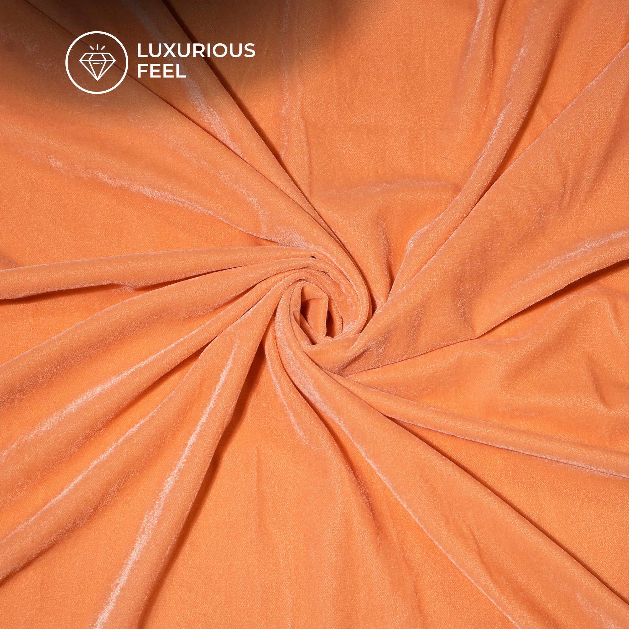 Light Peach Plain Export Quality Micro Velvet Fabric – Fabcurate