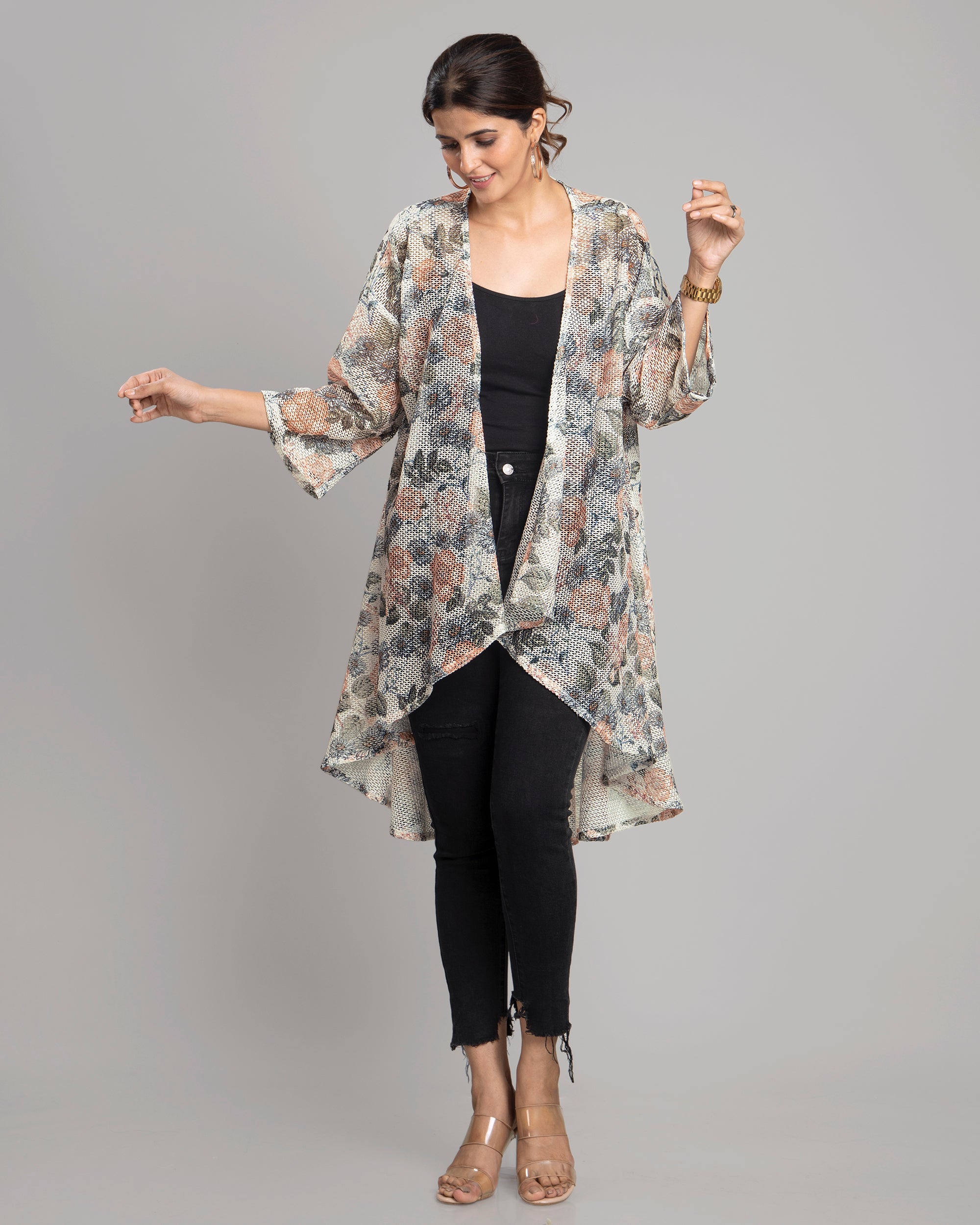 Lovely Floral Shrug For Woman – Fabcurate